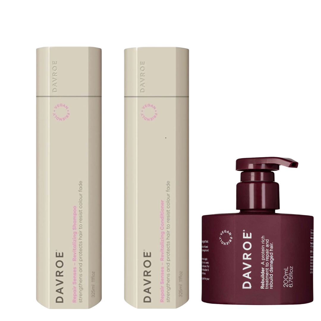 Davroe Repair Senses Revitalizing Shampoo, Conditioner & Protein Treat ...