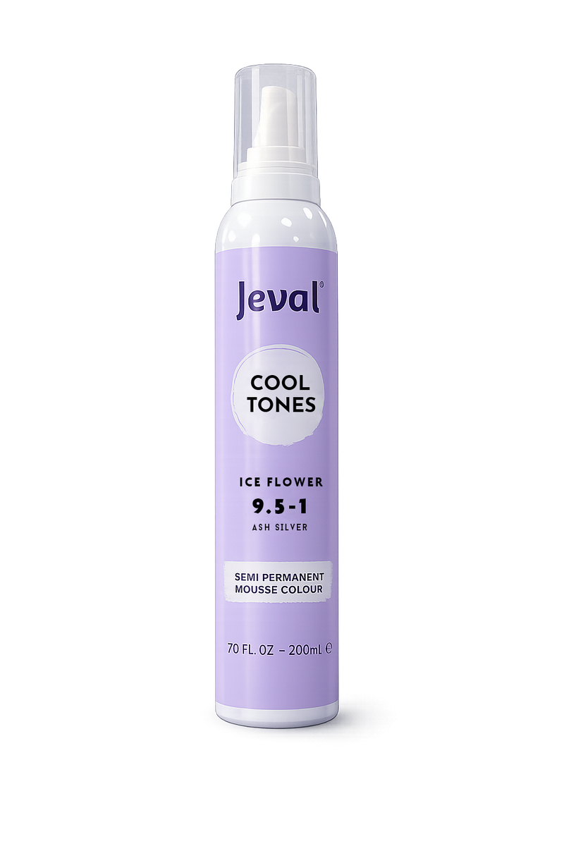 Jeval Cool Tones Ice Flower Semi Permanent Mousse Colour 9.5-1 Ash Sil ...