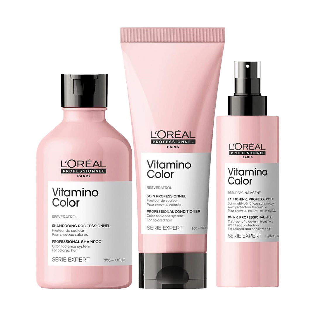 L'oreal Professionnel Vitamino Color Shampoo, Conditioner, 10 in 1 Tri ...